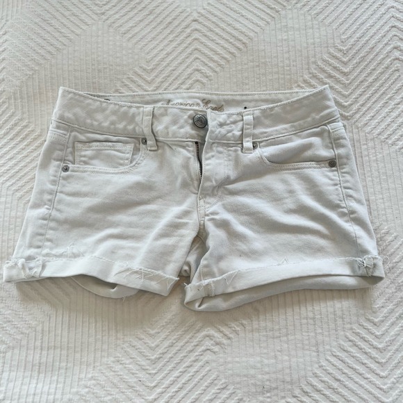 American Eagle White Jean Shorts